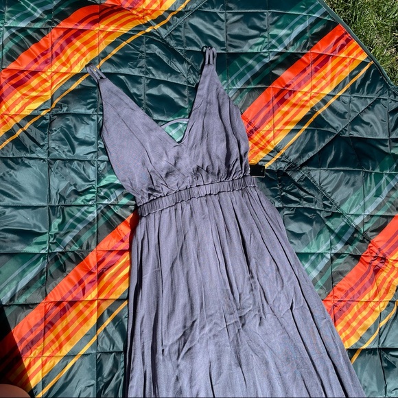 Lulus | Dresses | Lost In Paradise Slate Grey Maxi Dress | Poshmark